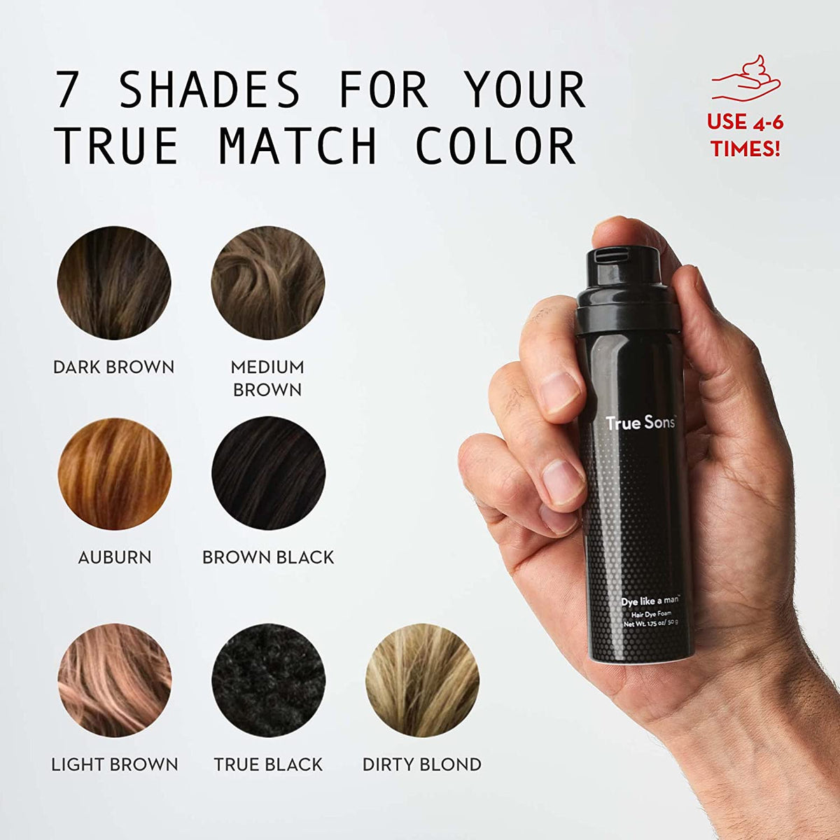 True Sons Hair Dye Foam - 2 cans